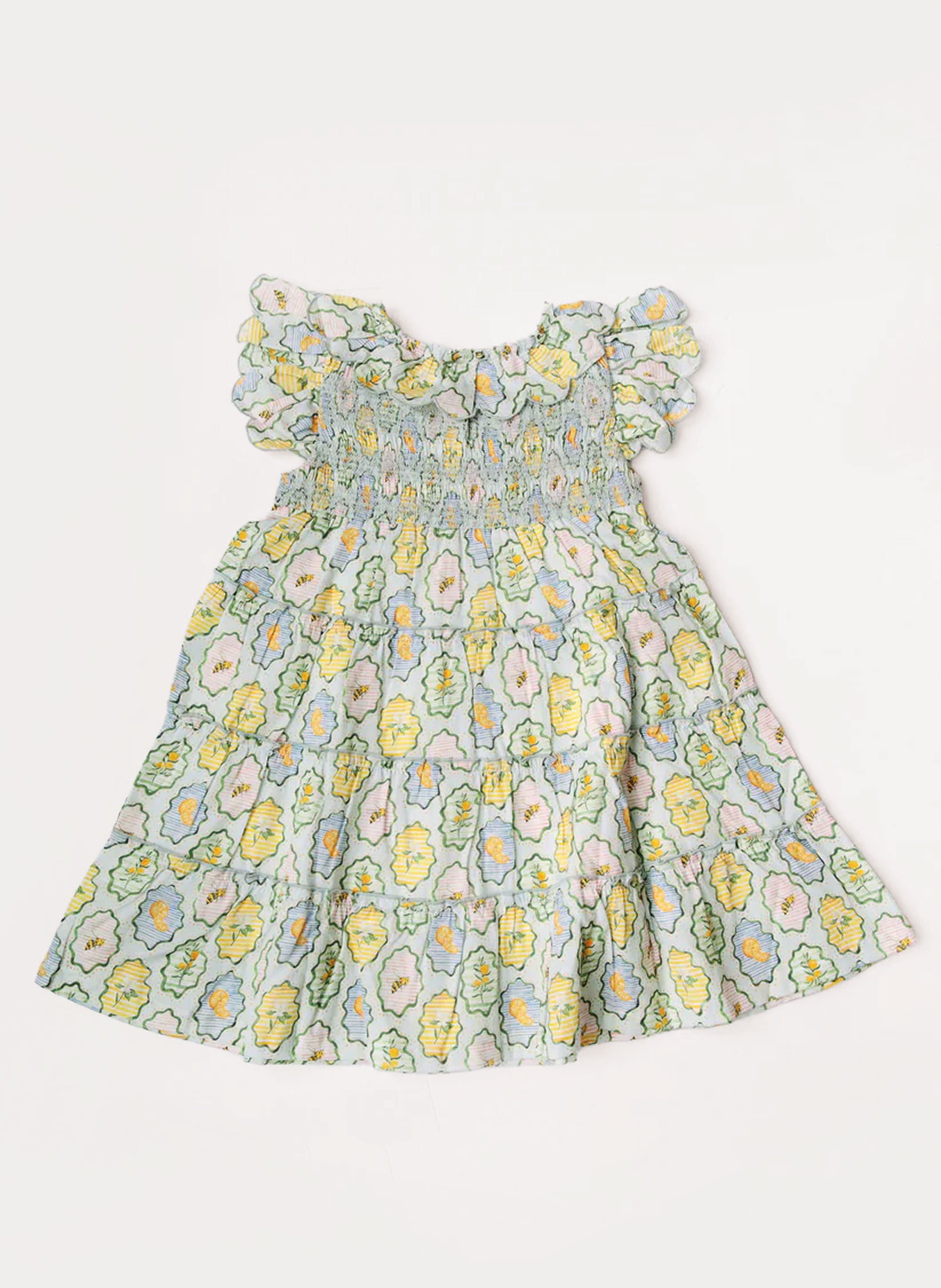 Mimi Dress Nature's Windows | Organic Smocked Girls' Dress – Timo ...